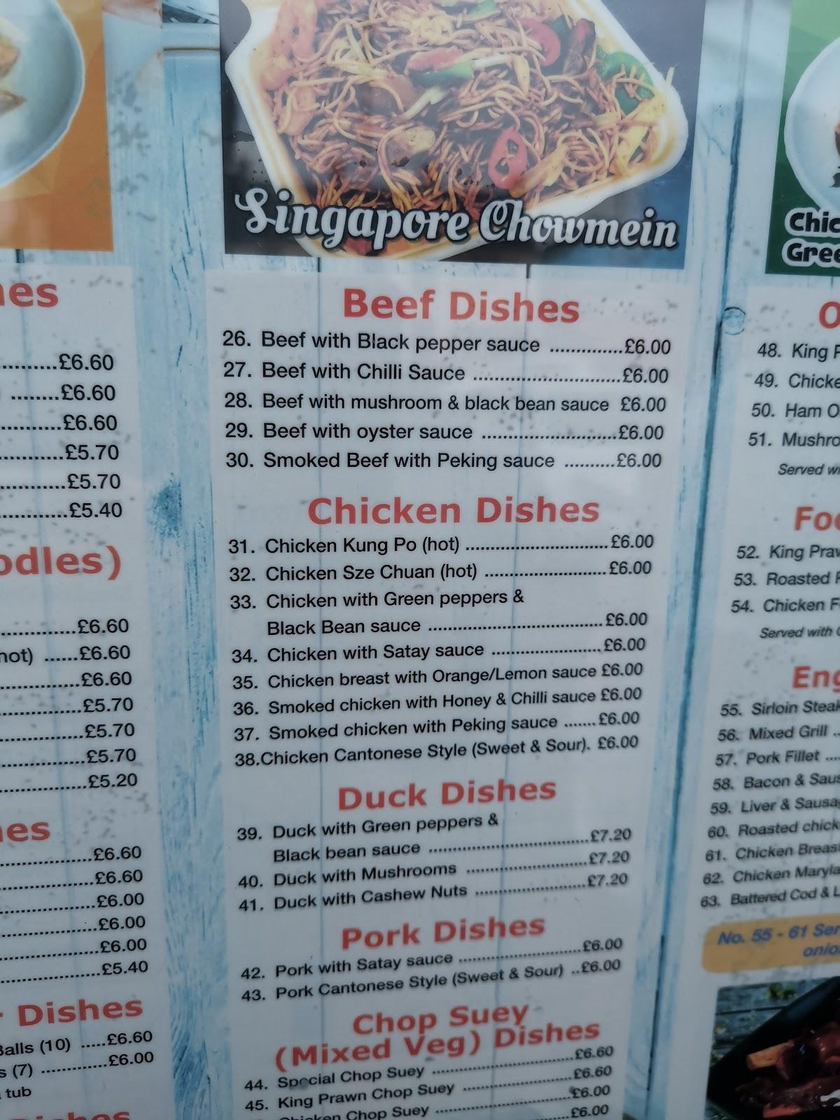 Menu at Golden Boat Cookstown restaurant, Cookstown