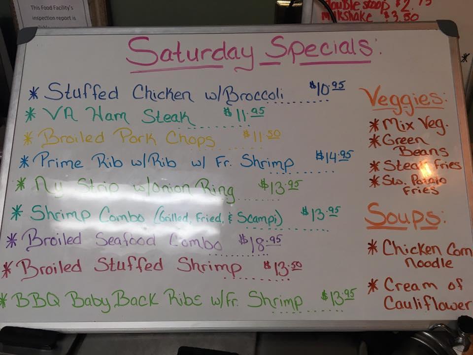 Menu at Perry Restaurant, Shoemakersville