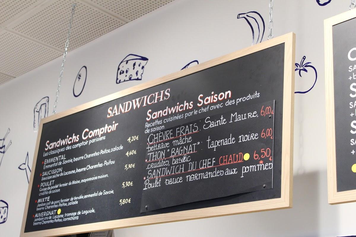 Carta del restaurante Picto - Sandwicherie Artisanale, Paris, 1 Cr del Rome