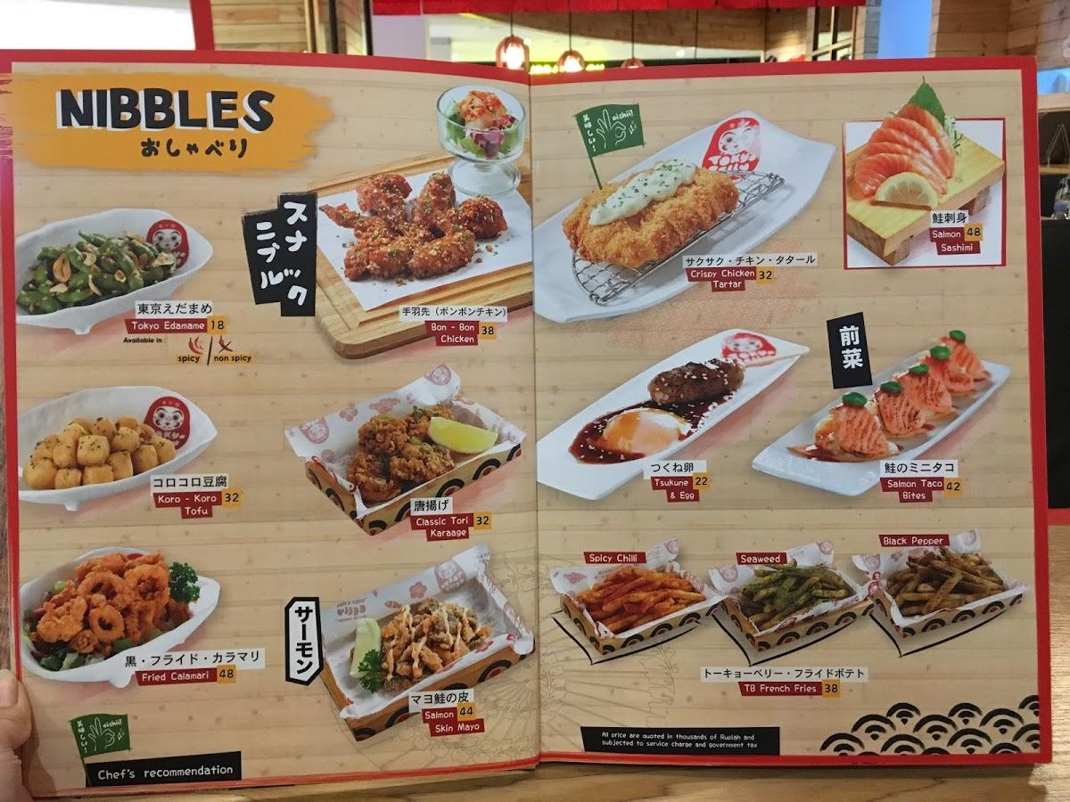 Menu at Tokyo Belly Pentacity Mall restaurant, Balikpapan