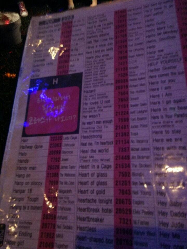 Menu at One Pocha restaurant, San Antonio