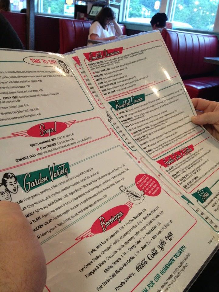 Menu at Airport Diner restaurant, Manchester, Brown Ave