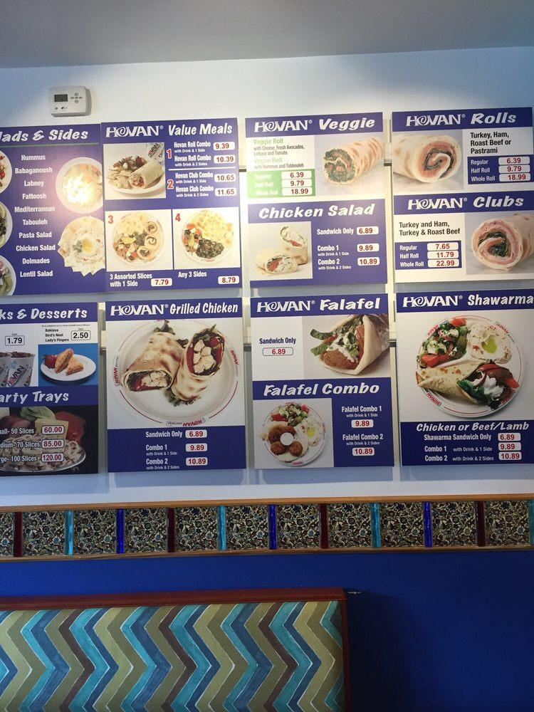 Menu at Hovan Mediterranean Gourmet restaurant, Atlanta, Johnson Ferry ...