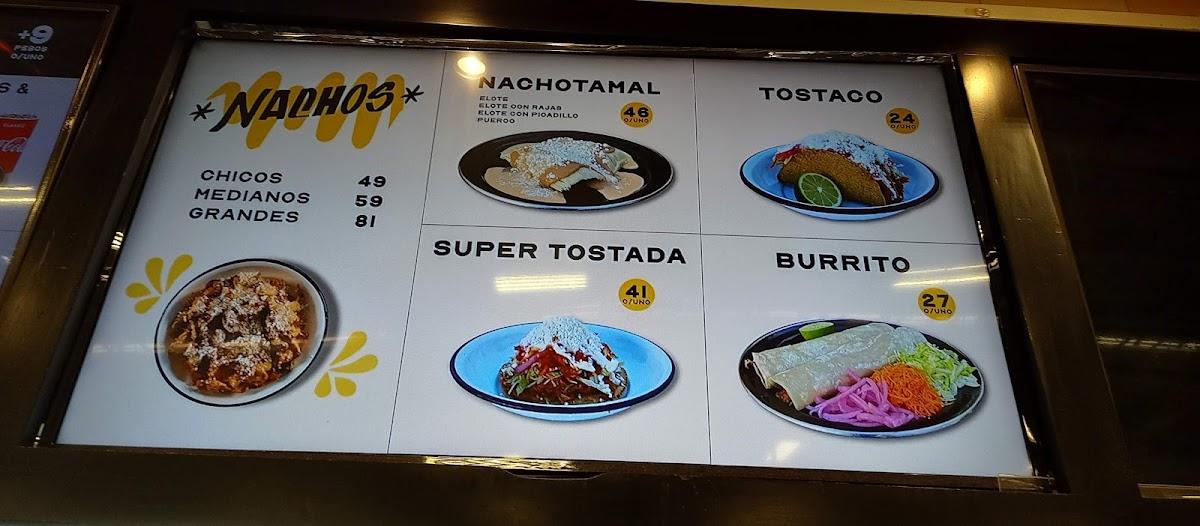 Carta del restaurante Los Nachos Soriana Rosales, Los Mochis
