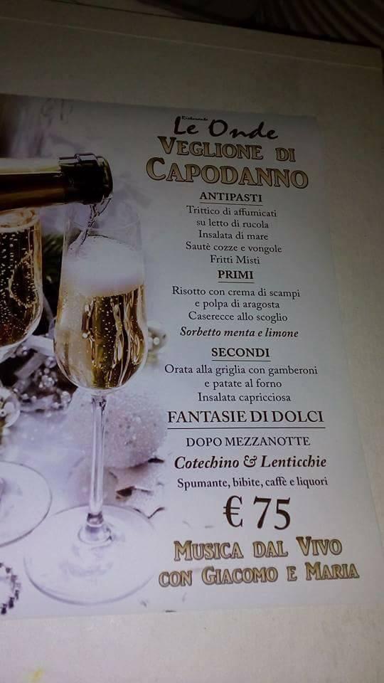 Menu da Ristorante Le Onde, Terracina