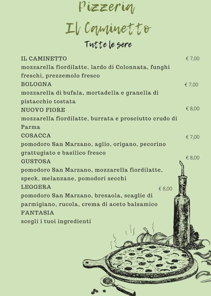Menu da Il Caminetto ristorante, Montecenere