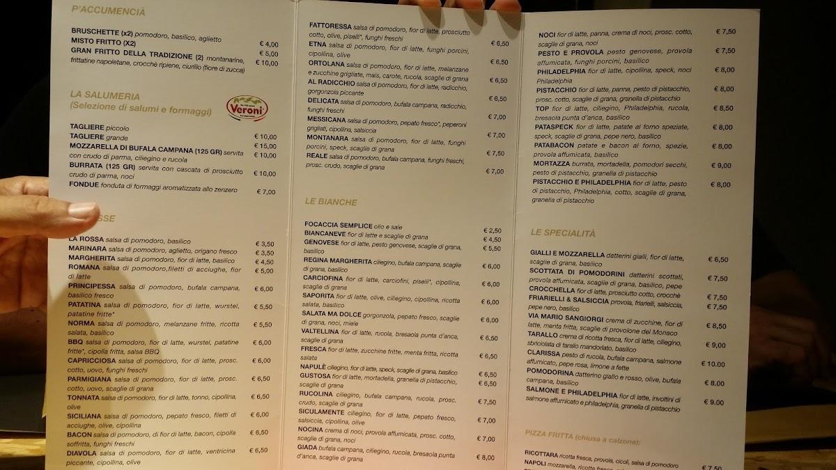 Speisekarte von Pizzeria Napule', Catania