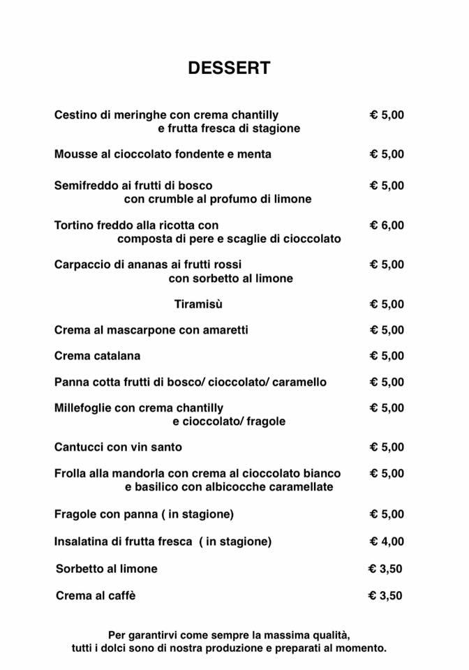 Menu at 6 Per Sempre - Ristorante Pizzeria, Maserà di Padova