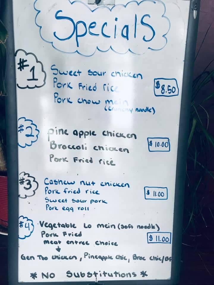 Menu at Golden Village Restaurant, Milton-Freewater