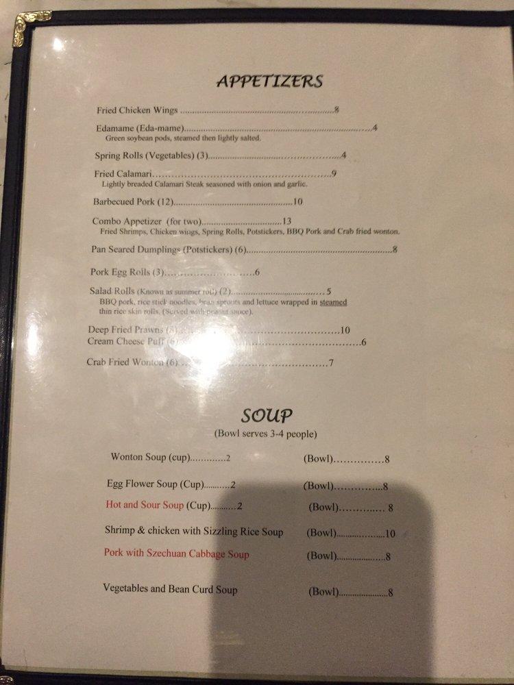 Menu at Mandarin Kitchen restaurant, Des Moines
