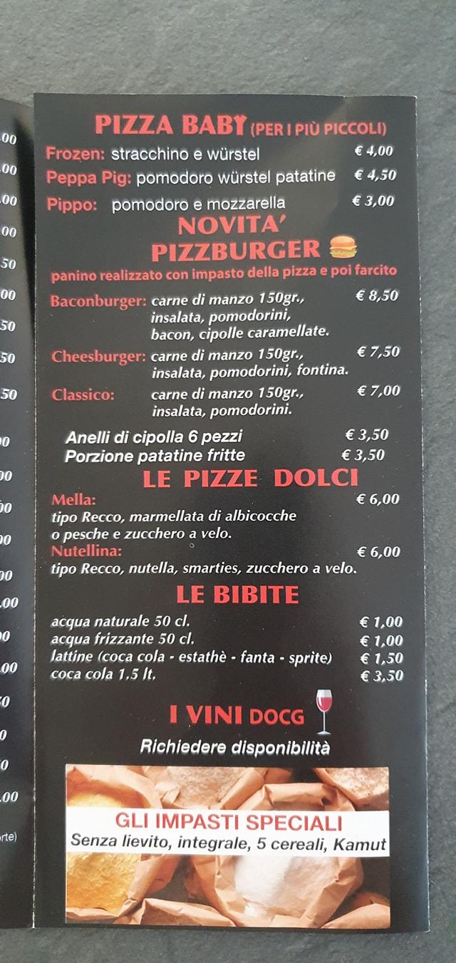 Speisekarte von Pizza Factory, Genua