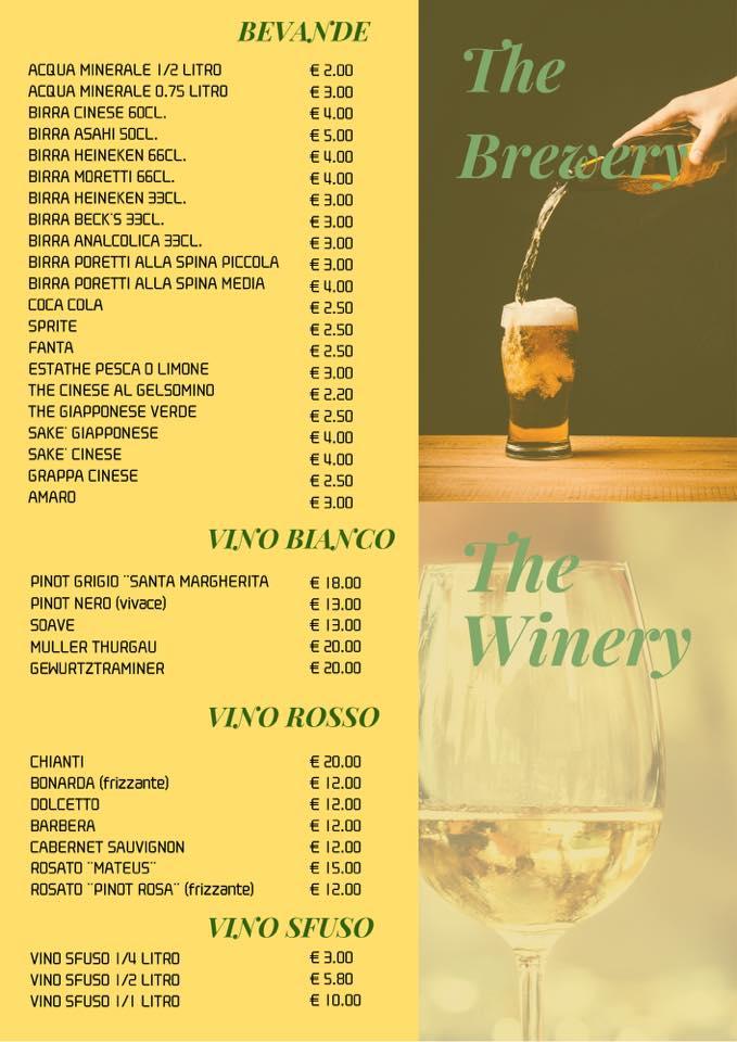 Menu da Ristorante Ruben, Bordighera