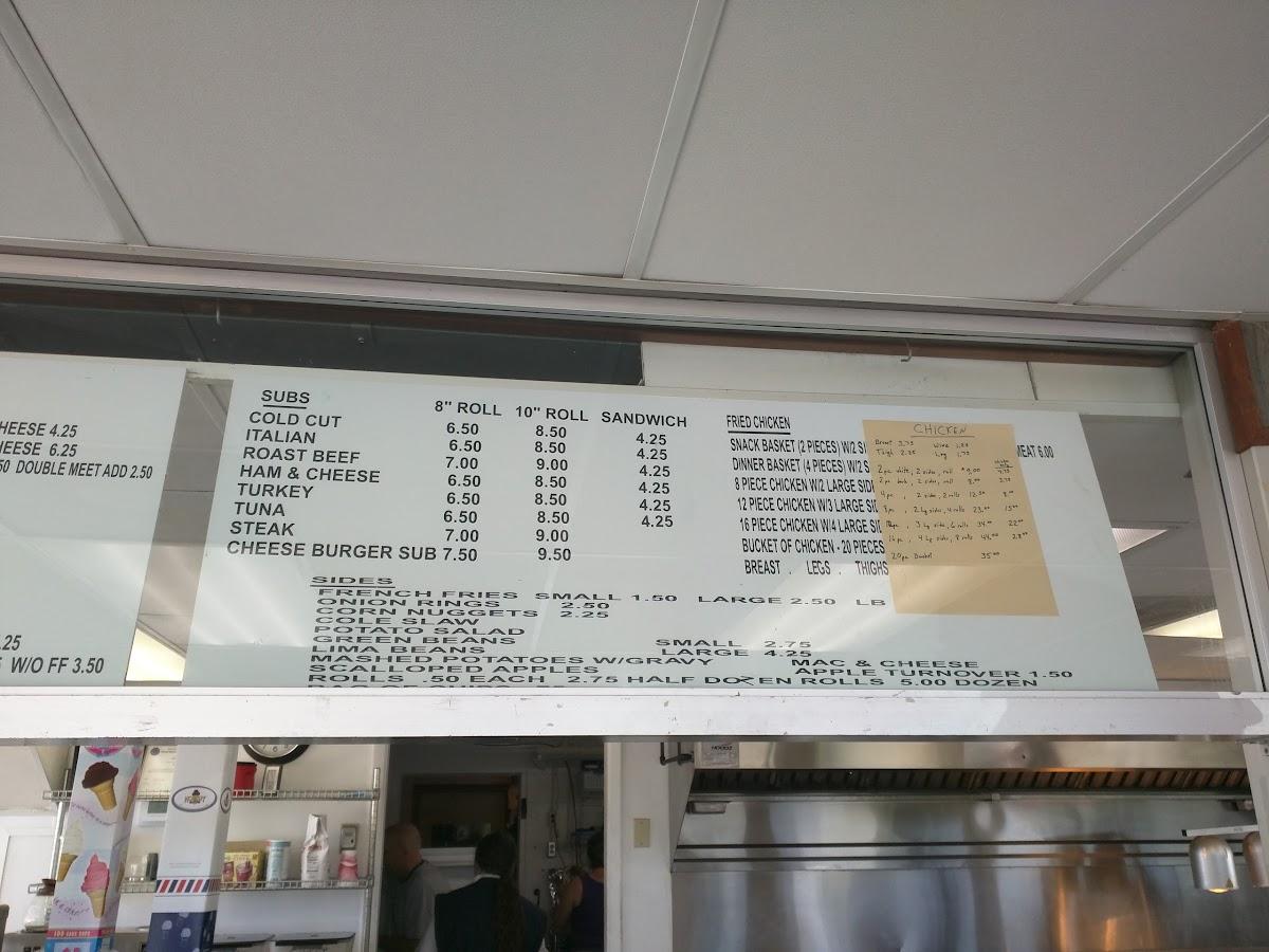 Menu at The FREEZE fast food, Chestertown