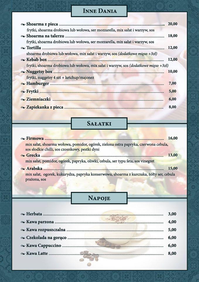Menu at Pizzeria AGAPI Wolbórz, Wolbórz