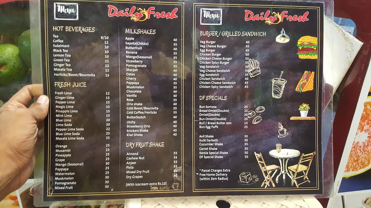 Menu at daily fresh bakery & cool, Bengaluru