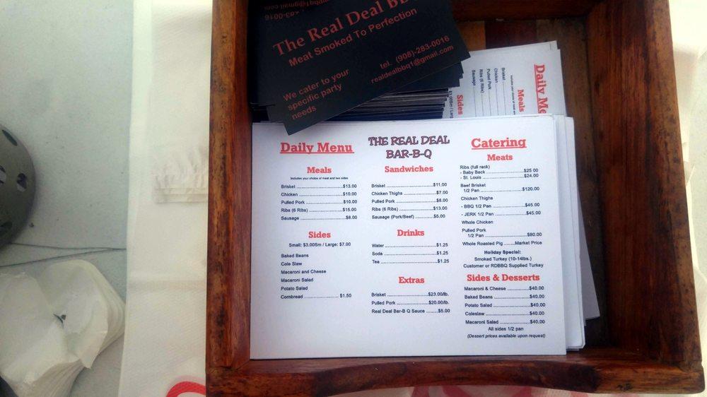 Menu at The Real Deal BBQ, Lebanon Township, NJ-31