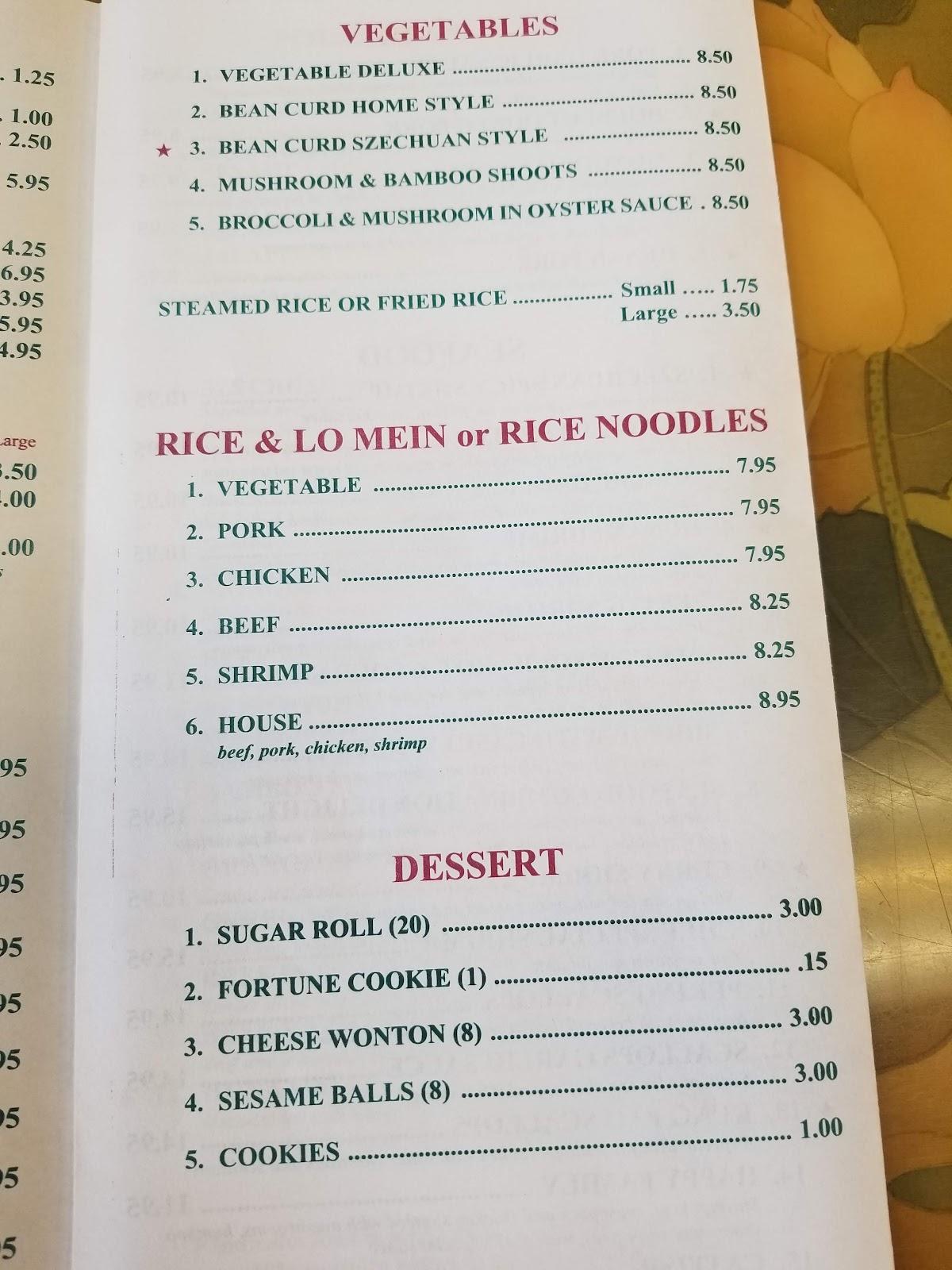 Menu at Asian Kitchen restaurant, Wichita Falls
