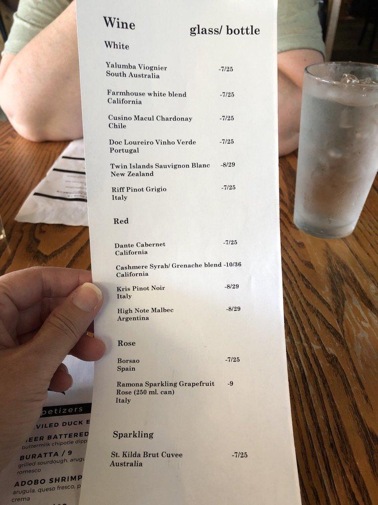 Menu at Grey's pub & bar, Lynchburg