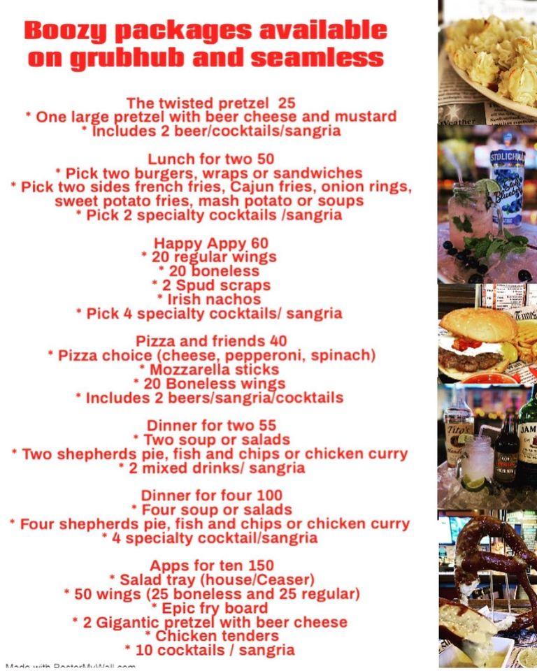 Menu at Paddy Power Pub, Merrick