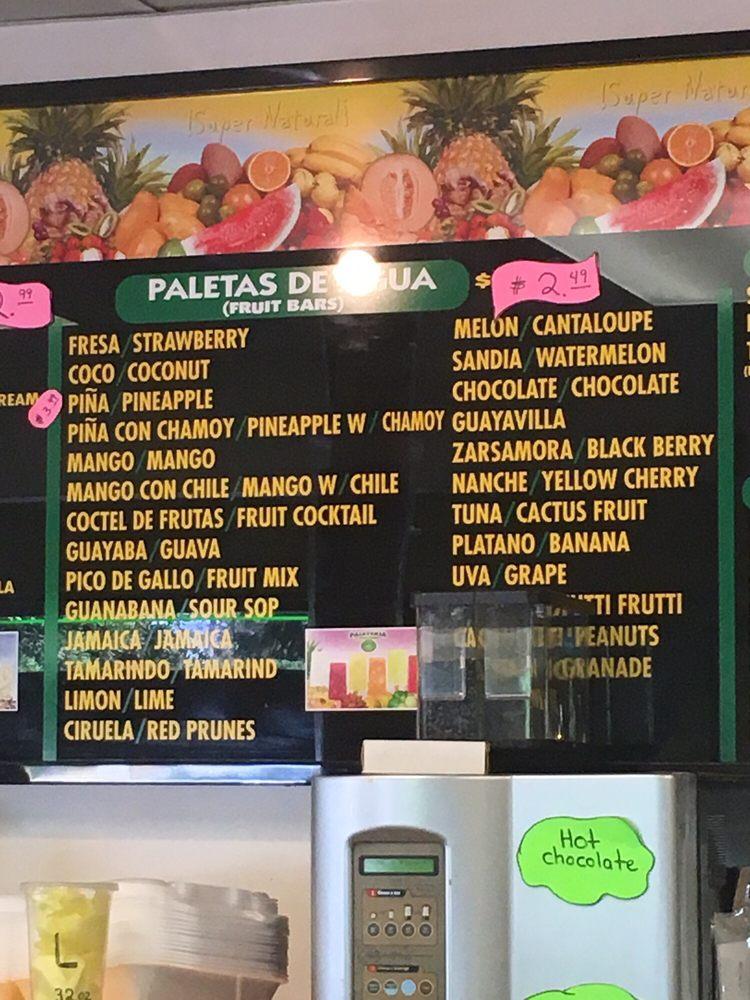 Carta del pub y bar Paleteria La Reyna De Michoacan, El Monte