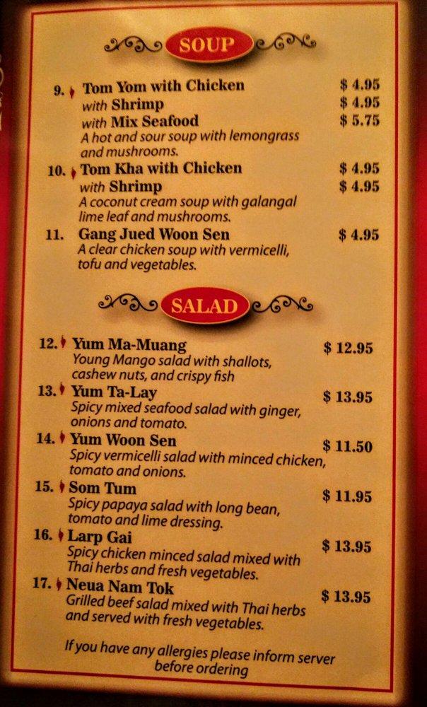 Menu at Thum's Kitchen restaurant, Cornwall