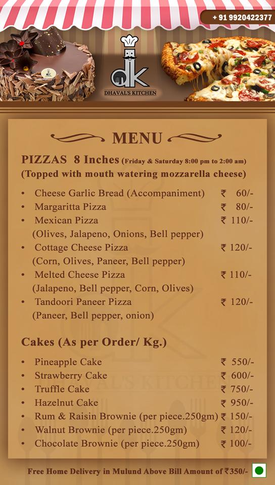Menu at DK's Kitchen, Mumbai, 3/4