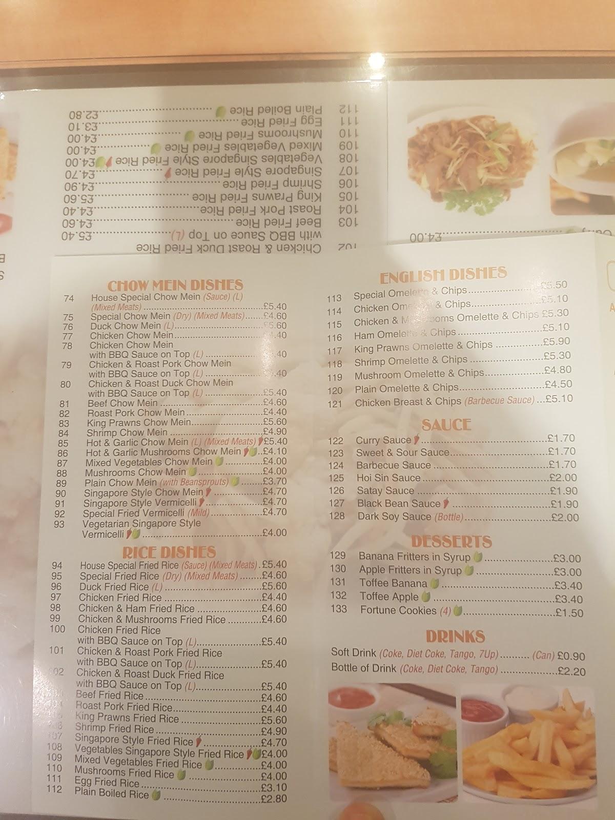 Menu at Noble House restaurant, Snodland, 113 Malling Rd