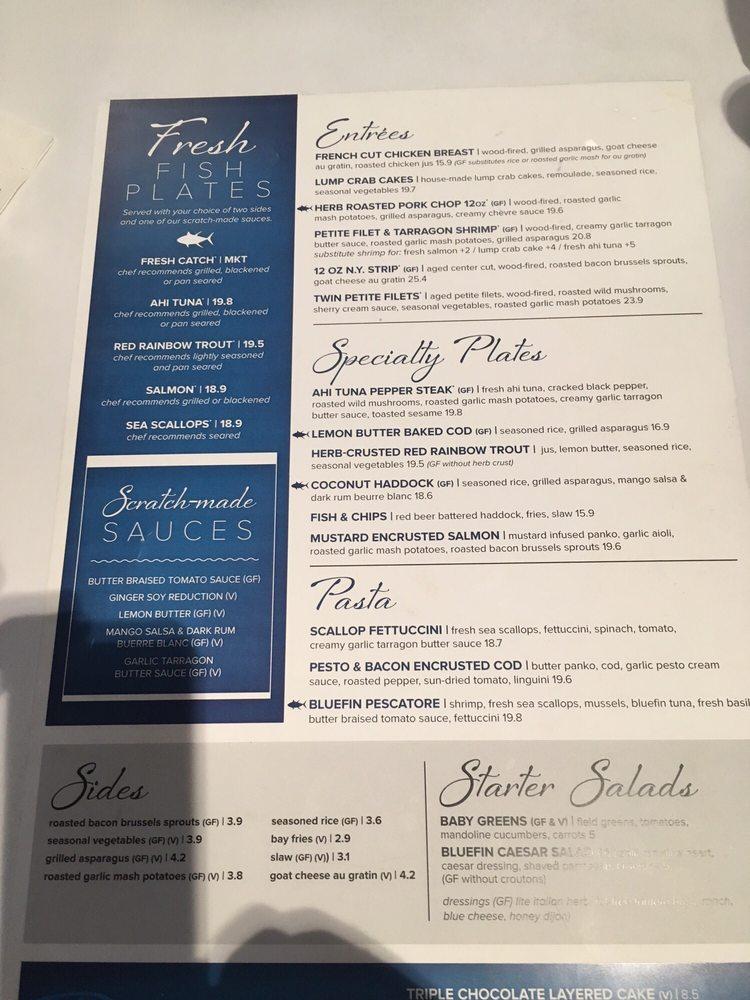 Menu at Bluefin Grill & Bar, The Villages