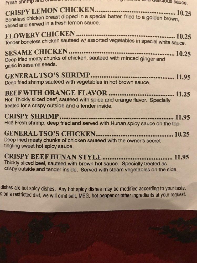 Menu at Sesame restaurant, Crestwood