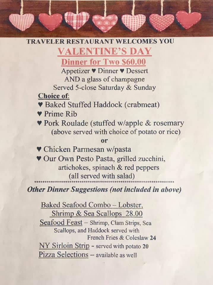 Menu at The Traveler Restaurant, Union