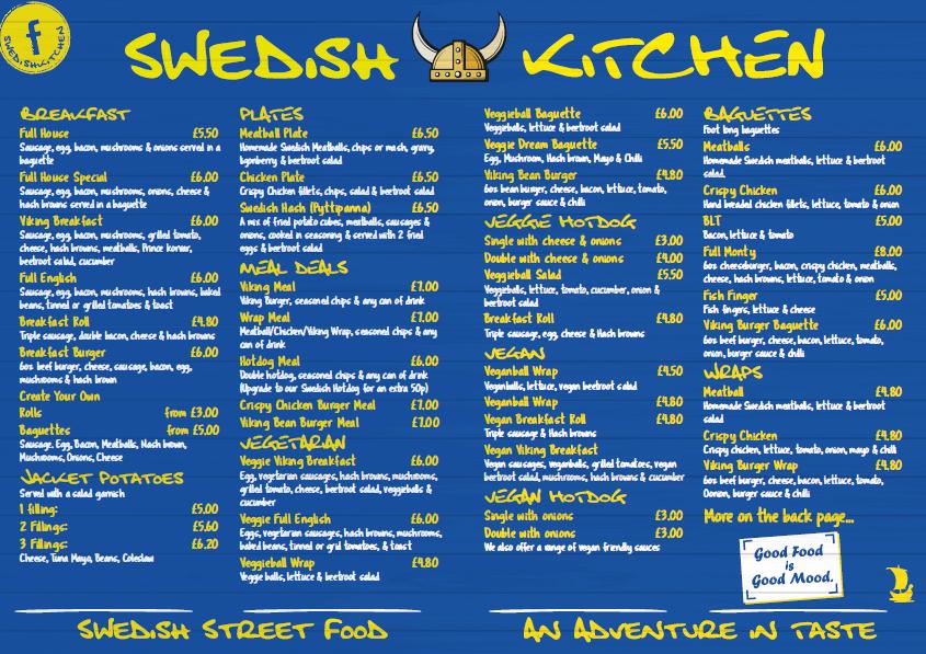 Menu at Swedish Kitchen fast food, Rushden