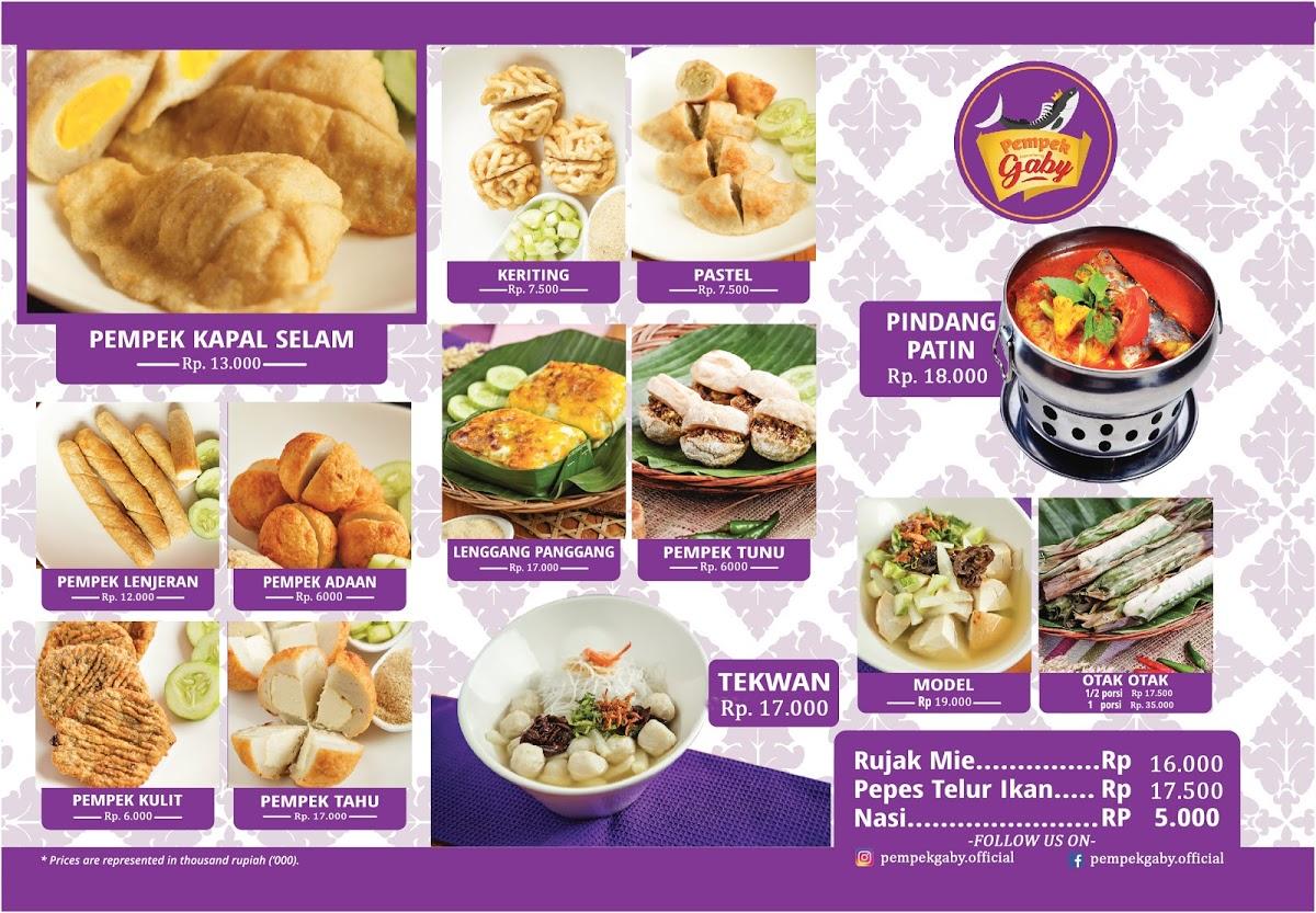 Menu at Pempek Gaby Express Perumnas restaurant, Bekasi Regency