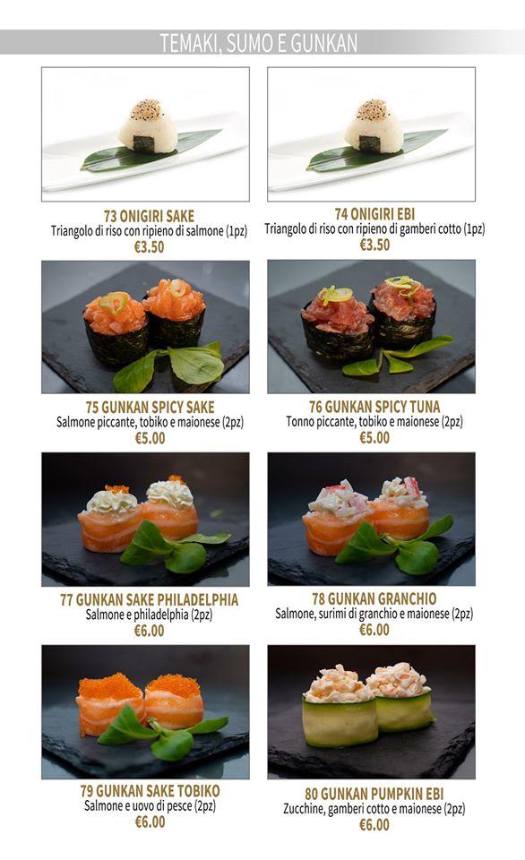 Menu at Sakura....Japanese Restaurant, Imola