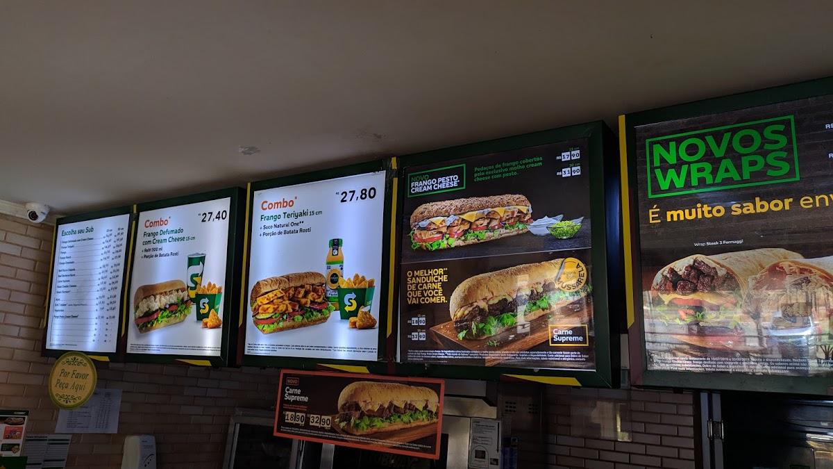 Menu em Subway restaurante, Planaltina, 201