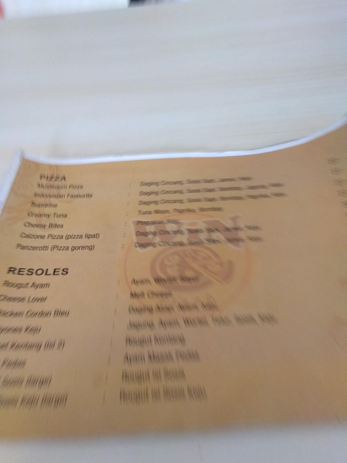 Menu at Win Pizza restaurant, Kangkung