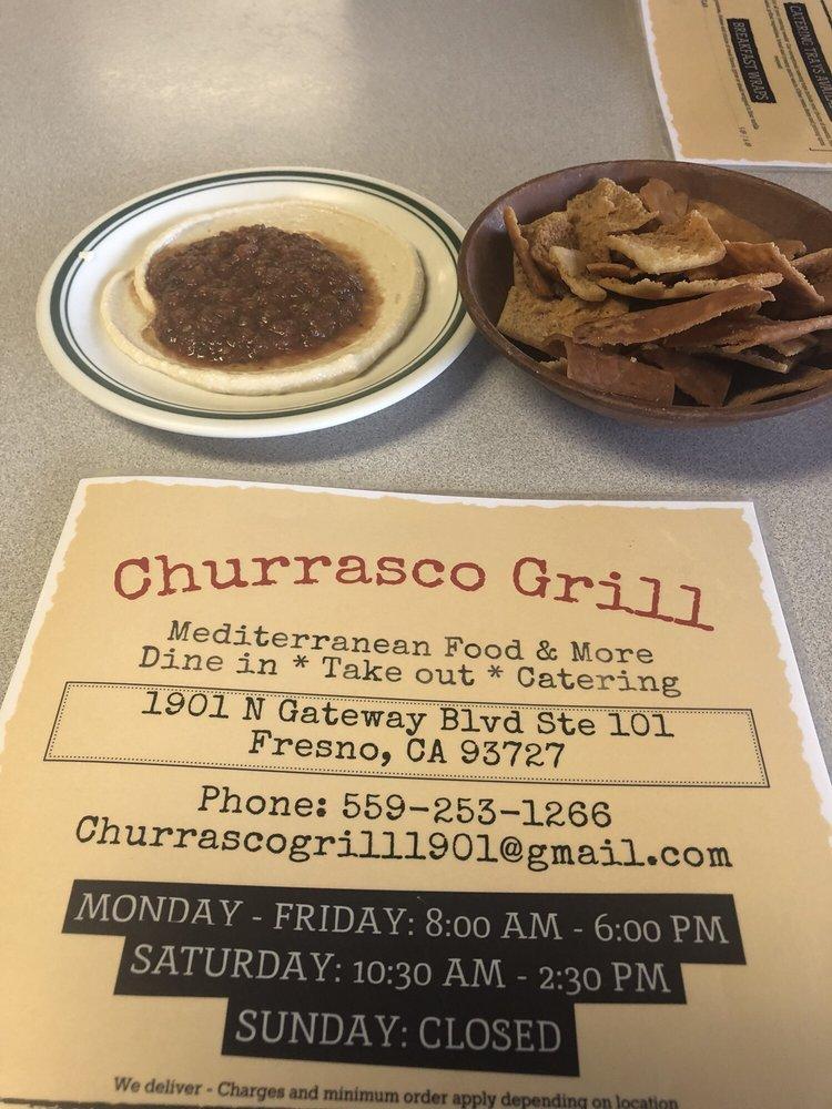 Menu at Churrasco Grill restaurant, Fresno