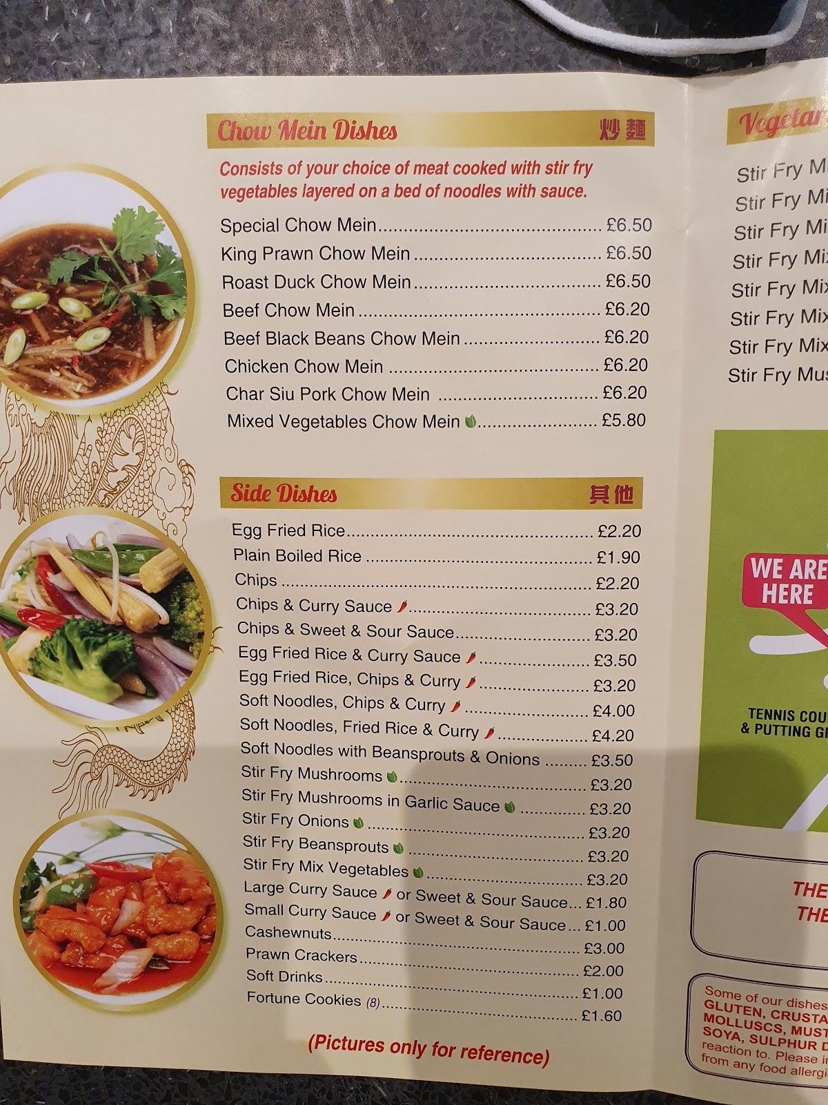 Menu at The Lucky Dragon fast food, Ambleside