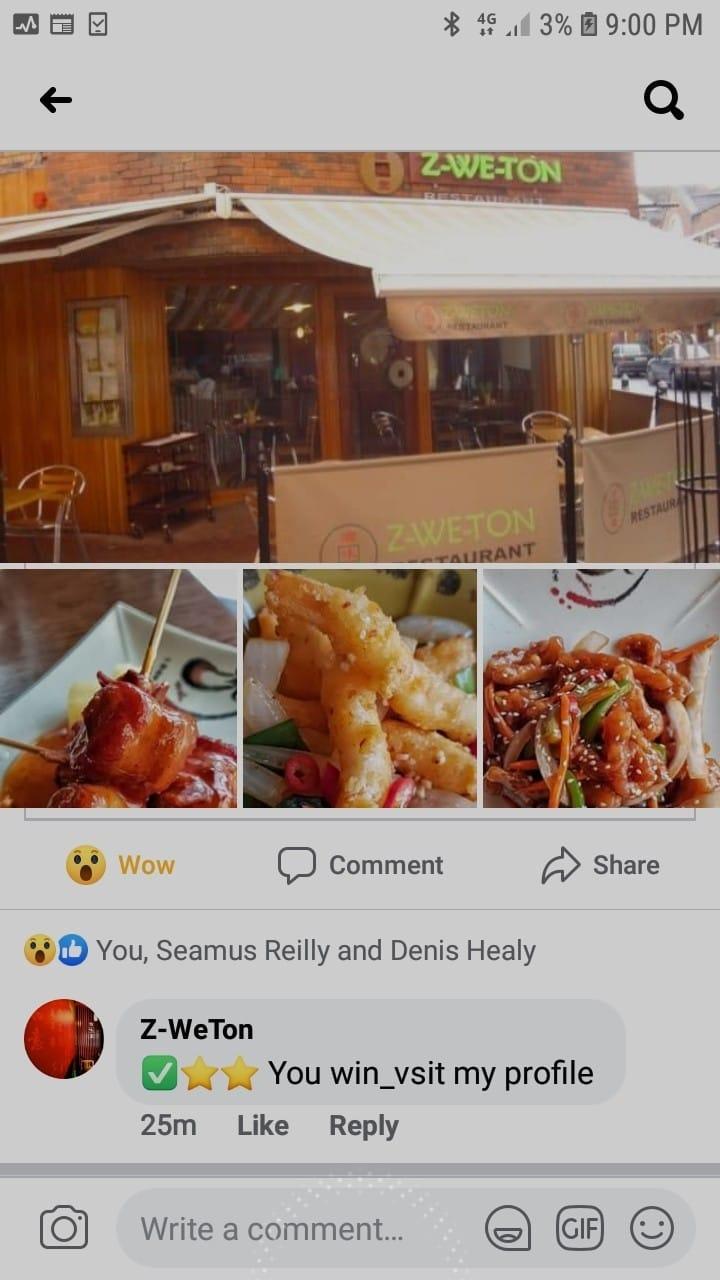Menu at Zweton ANNACOTTY/CASTLETROY Restaurant, Limerick, Newtown Centre