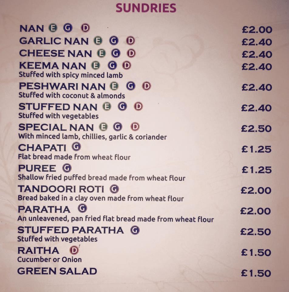 Menu at Pink Garlic fast food, Rayleigh