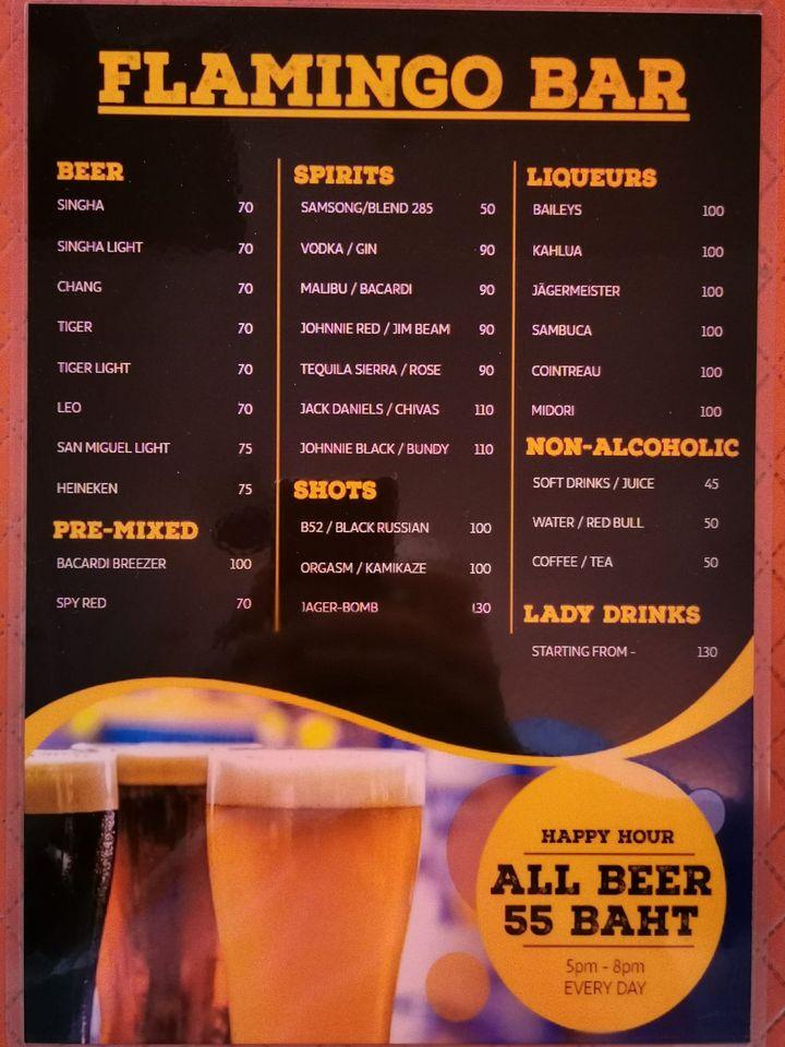 Menu at Legs Eleven - Soi Honey pub & bar, Pattaya City