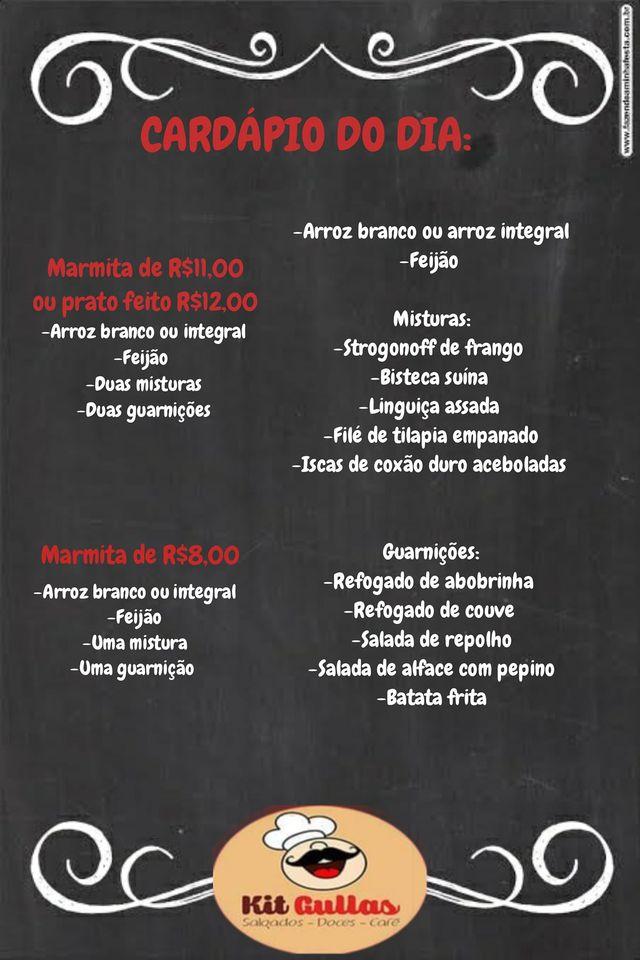 Menu em Kit Gullas café, Matão