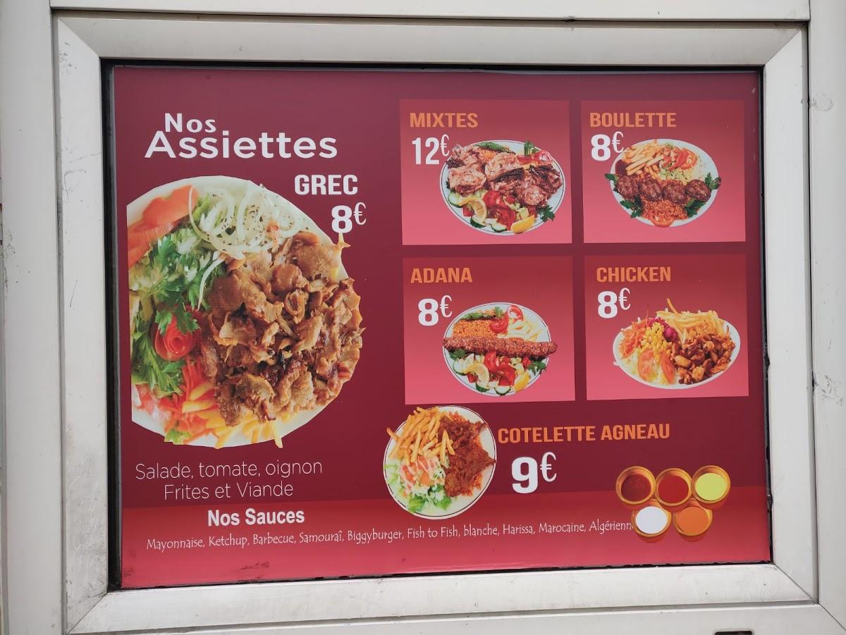Menu at Pacha Kebab restaurant, Auneau
