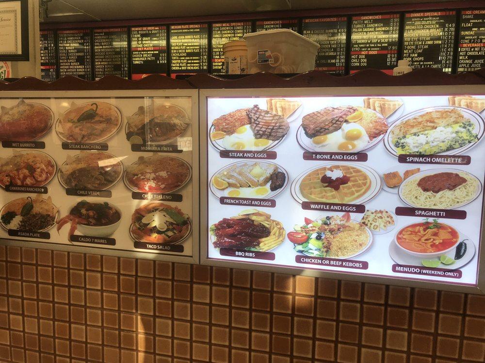 Menu at Terry's Cafe, Stanton