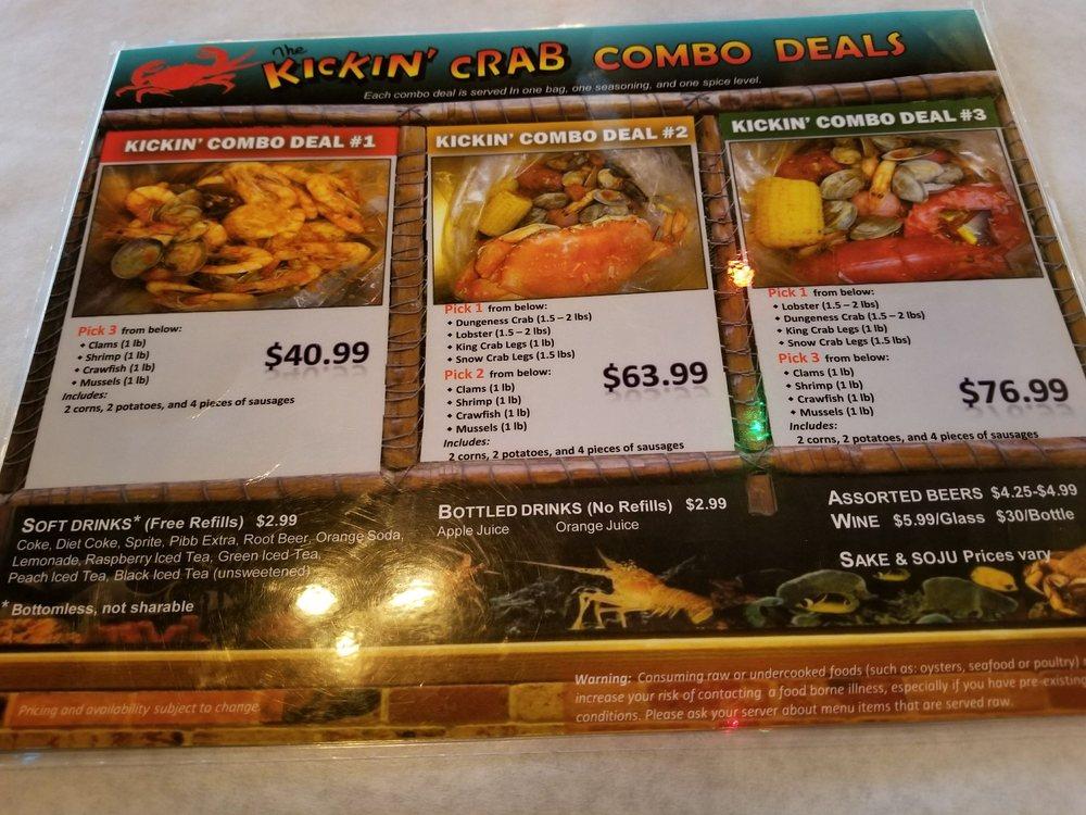 Menu at The Kickin' Crab restaurant, Chino Hills