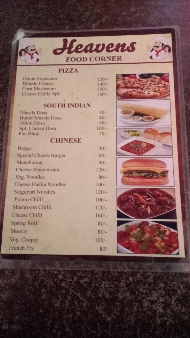 Menu at Heaven Food Corner, Ferozepur Cantt