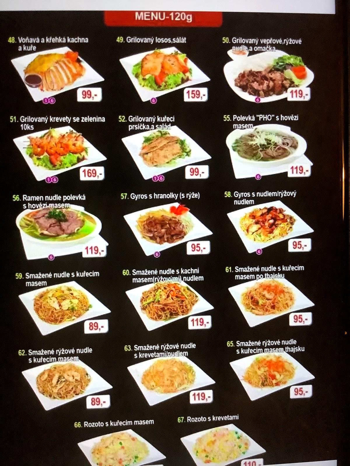 Menu at Hoo super restaurant, Čáslav