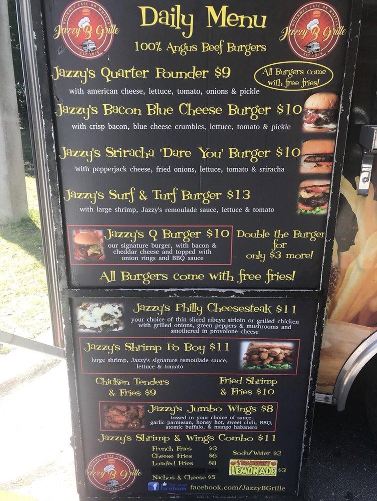 Carta de Jazzy B Grille Food Truck, Tampa