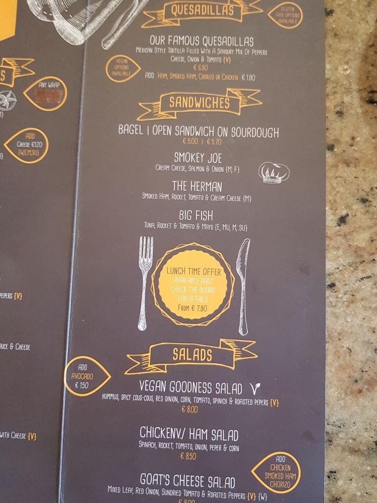 Menu at 23 Seats Cafe & Bistro, Dundalk