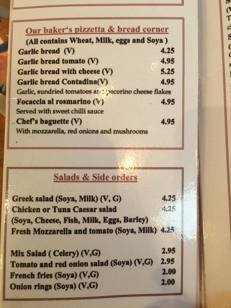 Menu at Dolce Cafe Bolton, Bolton, 393 Blackburn Rd