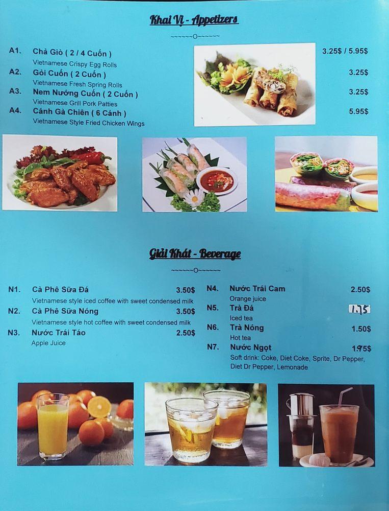 Menu at Pho Time restaurant, Enterprise